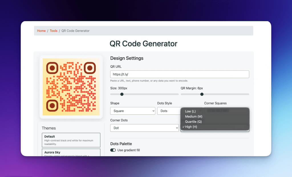 QR Codes Correction Levels